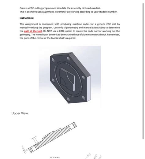 Solved Create A Cnc Milling Program And Simulate The