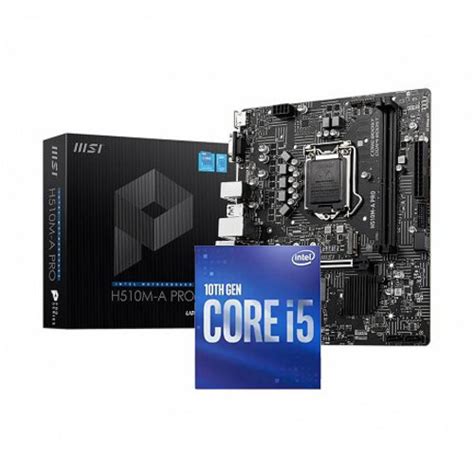 Intel 10th Gen Core I5 10400 Processor With Msi H510m A Pro Intel 11th