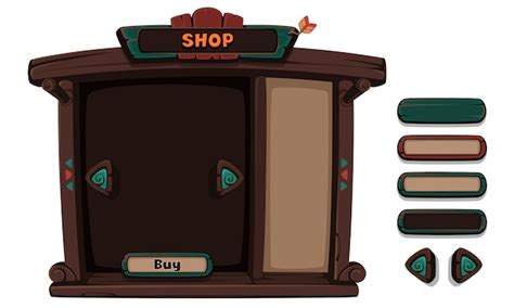 Premium Vector Set Of UI Elements For 2D Games And Apps
