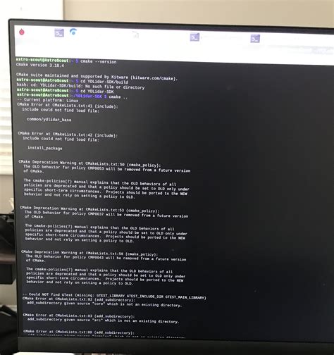 Cmake Errors When Running Cmake For The Sdk · Issue 40 · Ydlidar Ydlidar Sdk · Github