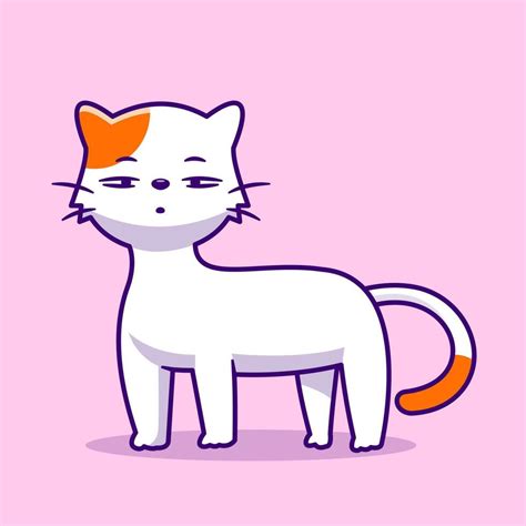 Cute Lazy Cat Cartoon 54319165 Vector Art At Vecteezy