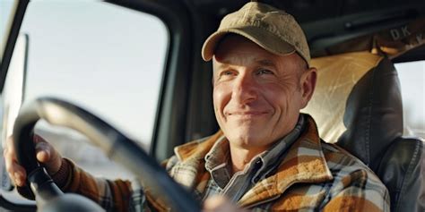 Driver Driving A Truck Generative Ai Premium Ai Generated Image