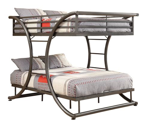 Coaster Furniture Stephan Gunmetal Full Over Full Bunk Bed Artofit