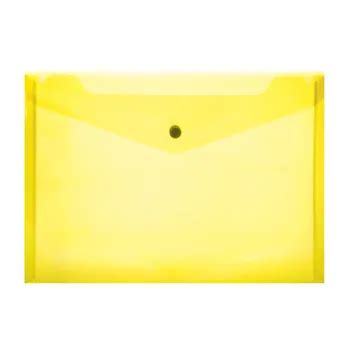 Treeline A4 Carry Folder PVC 180 Micron Yellow
