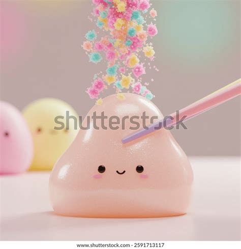 Kawaii Squishy Blob Half Circle Translucent Ai Generated Image 2591713117 Shutterstock