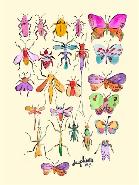 Dauphinette Print Of Insects