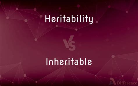 Heritability Vs Inheritable — Whats The Difference