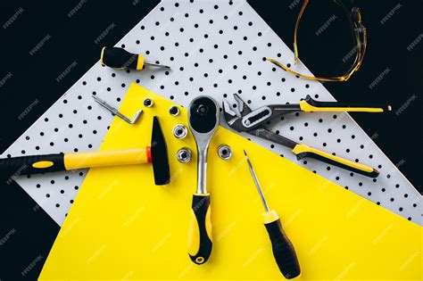 Free Photo Yellow Set Of Tools