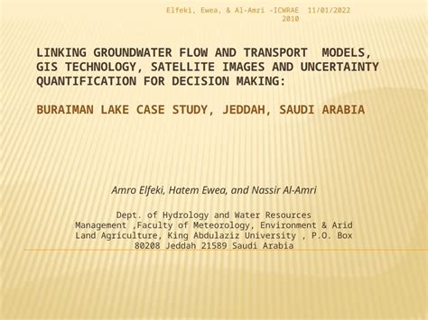 Pptx Linking Groundwater Flow And Transport Models Gis Technology