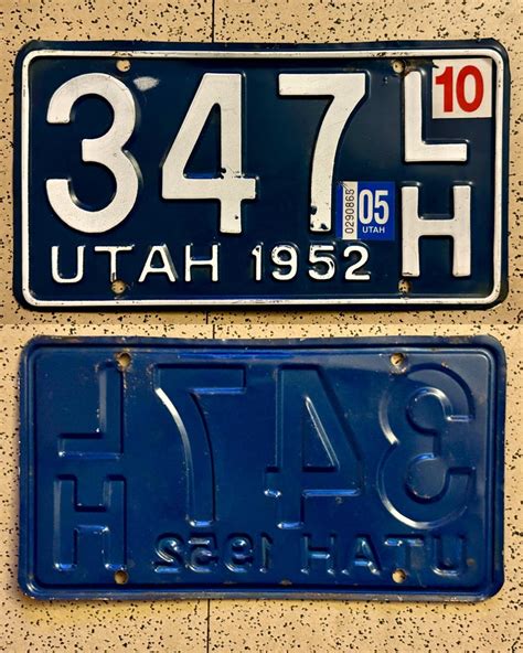 Vintage Utah License Plates All Original Antique Old Auto Car Tags Etsy