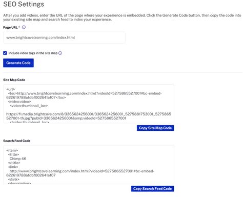 Configuring The Settings For An In Page Experience