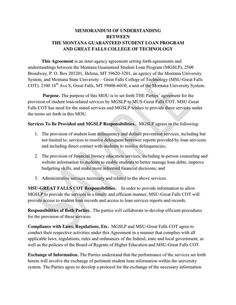 Memorandum Of Understanding Template Download Free Documents For PDF Word And Excel