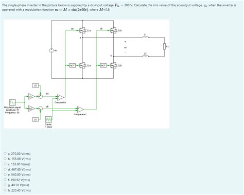 Solved The Single Phase Inverter In The Picture Below Is Chegg