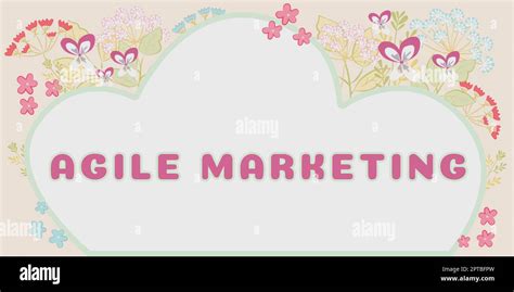 Text Caption Presenting Agile Marketing Word Written On Anything That
