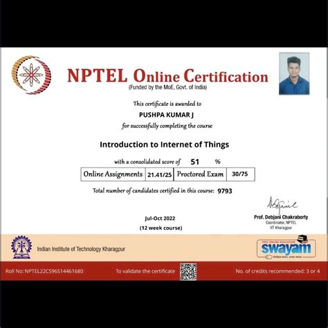 Pushpakumar J On Linkedin Iot Iitkharagpur Nptel Internetofthings