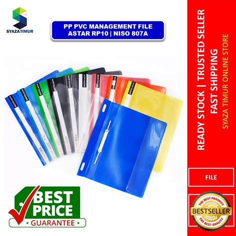 [st Gr My] Plastic Pvc Management File A4 Niso 807a Astar Rp 10 File Folder A4 Folder A4