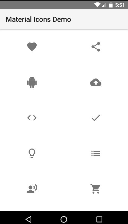 android material icon at collection of android