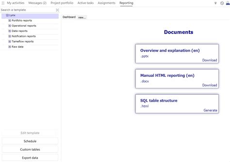 Dashboard Reporting HTML Support Center
