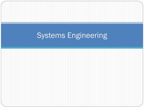 Introduction To Systems Engineering Pdf Operating Systems