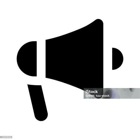 메가폰 공지 사항 프로모션 및 뉴스에 대한 간단한 벡터 아이콘입니다 아이콘에 대한 스톡 벡터 아트 및 기타 이미지 아이콘 실루엣 알림 메시지 Istock