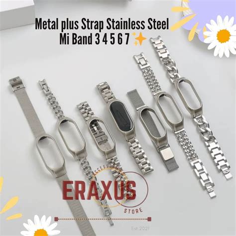 Jual Eraxus Strap Metal Stainless Steel For Mi Band Tali Pengganti Xiaomi Miband