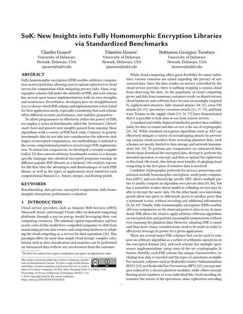 pdf sok new insights into fully homomorphic encryption libraries via