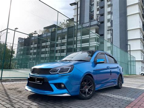 Proton Saga Vvt 2016 Black Ocean Blue Wrap Cars Cars For Sale On