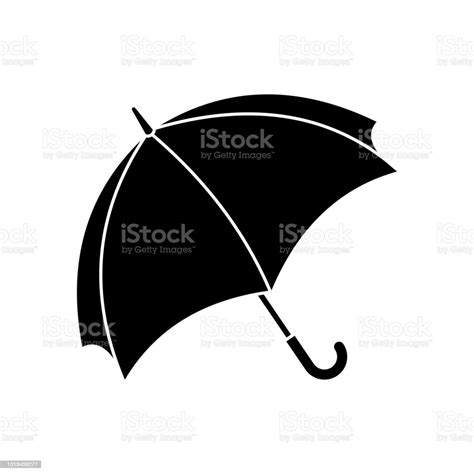 우산 아이콘 우산의 심플한 평면 일러스트 고립 된 실루엣 0명에 대한 스톡 벡터 아트 및 기타 이미지 0명 가을 개인 장식품 Istock