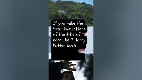 Cracking The Code The Secret Message In Harry Potter Book Titles Youtube