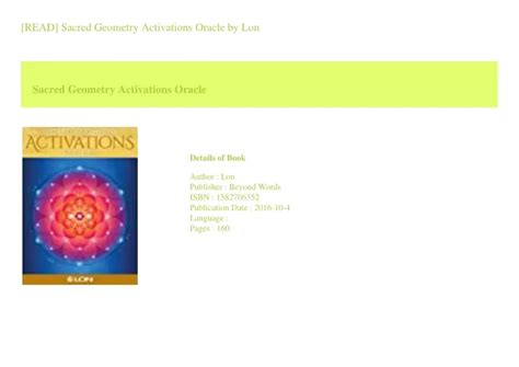 ppt [read] sacred geometry activations oracle by lon powerpoint