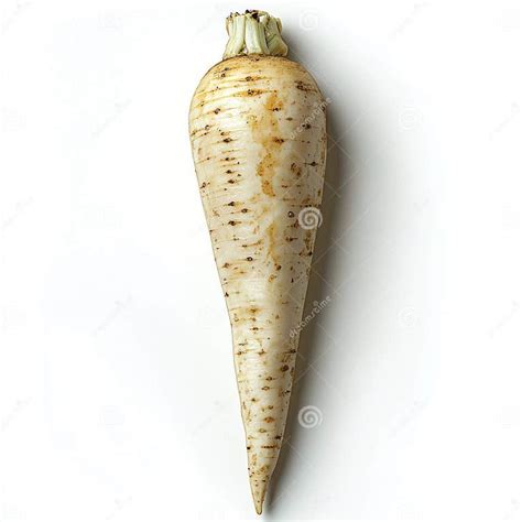 Minimalist Illustration Showcasing Elegant Parsnip Pure White Background Emphasizing Its Simple