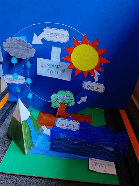 Water Cycle Model Making Diy Science Project Howtofunda Still Model Artofit