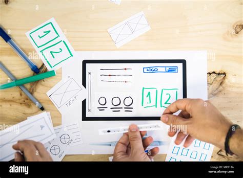 UX Designer Working Stock Photo Alamy