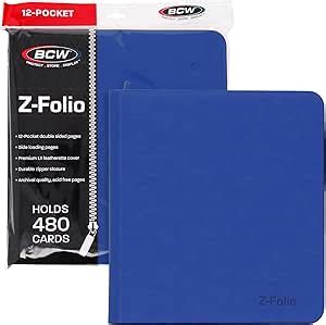 Bcw Z Folio Lx Zipper Portfolio Premium Blue Leatherette