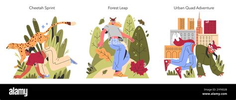 Quadrobics Set Engaging In Creative Workouts From Nature Inspired