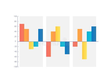 Both Directions Column Infographic Chart Design Template Stock Vector Illustration Of Result