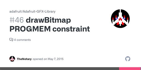 Drawbitmap Progmem Constraint · Issue 46 · Adafruitadafruit Gfx Library · Github