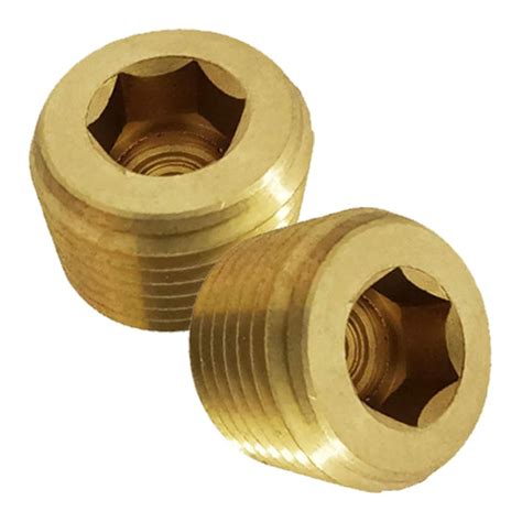 Floflex 2 Pcs Brass Pipe Plug 38 Male Npt Hex Head Hose