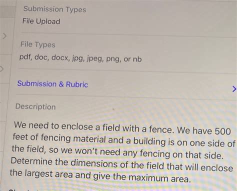 Solved Submission Types File Upload File Types Pdf Doc