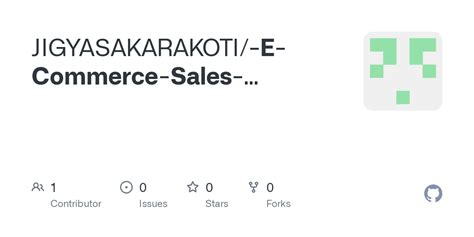 Github Jigyasakarakoti E Commerce Sales Analysis Using Microsoft