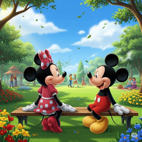 Minnie And Mickey Talking About Me By Edicitareiffen On Deviantart