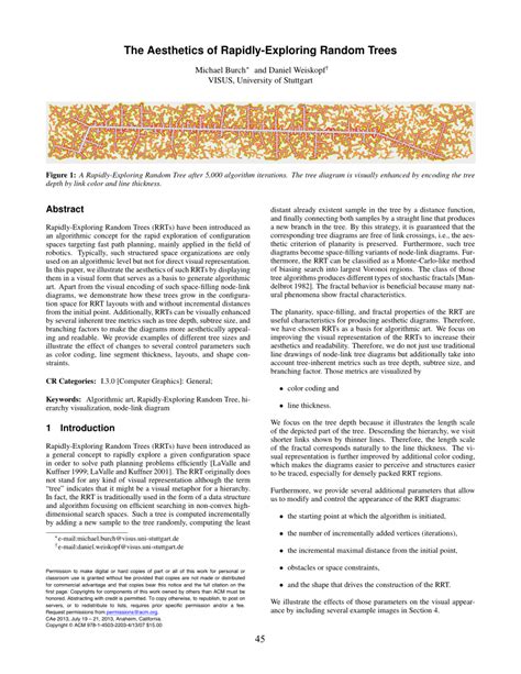 pdf the aesthetics of rapidly exploring random trees