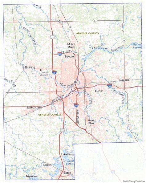 Map Of Genesee County Michigan