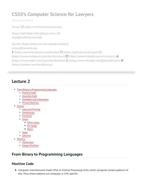 Lecture 2 Cs50s Computer Science For Lawyers Pdf Integer