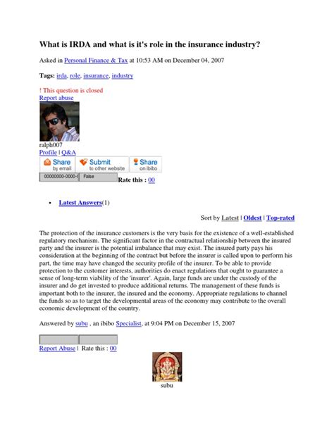 PDF What Is IRDA And What Is It DOKUMEN TIPS