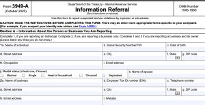 Irs Form 3949 A Instructions