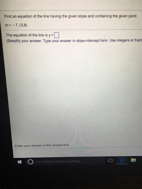 Solved Graph The Equation Using The Slope And The Chegg Com