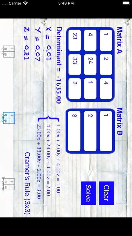 Simple Matrices Solver By Aleksandra Mishkina