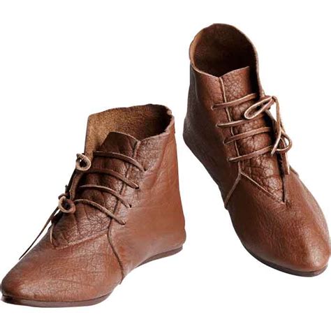 14th Century Laced Low Boots Mh Sh0901 Medieval Collectibles