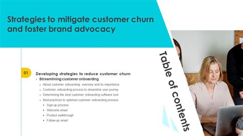 Strategies To Mitigate Customer Churn And Foster Table Of Contents